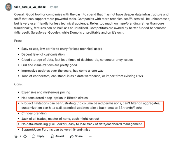 Domo limitations and top 5 alternatives